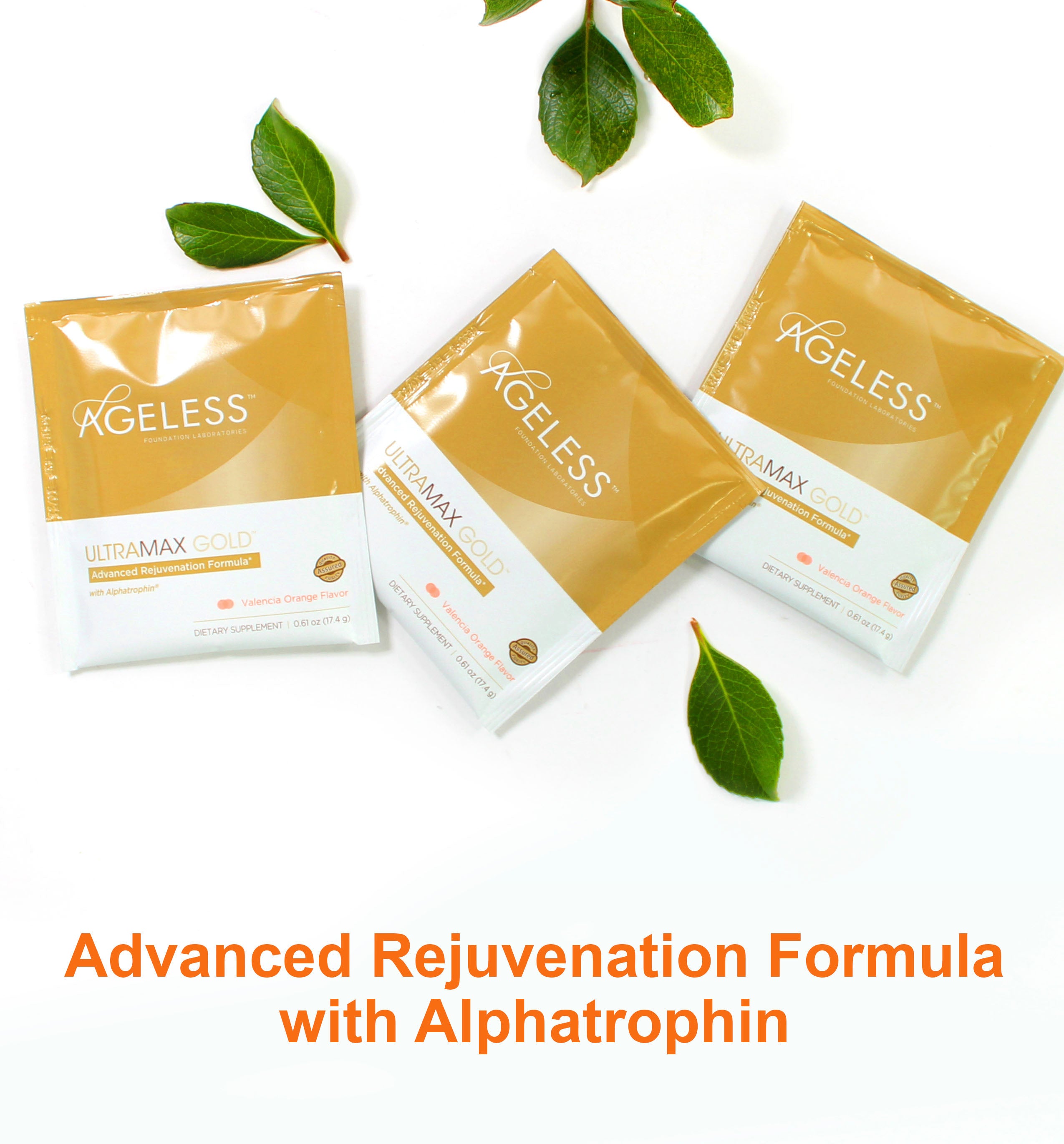 AGELESS UltraMAX Gold Effervescent Powder, HGH Anti-Aging Supplement f ...